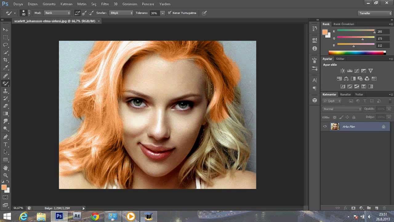 How to change hair and eye color with Photoshop CS6 ? - YouTube