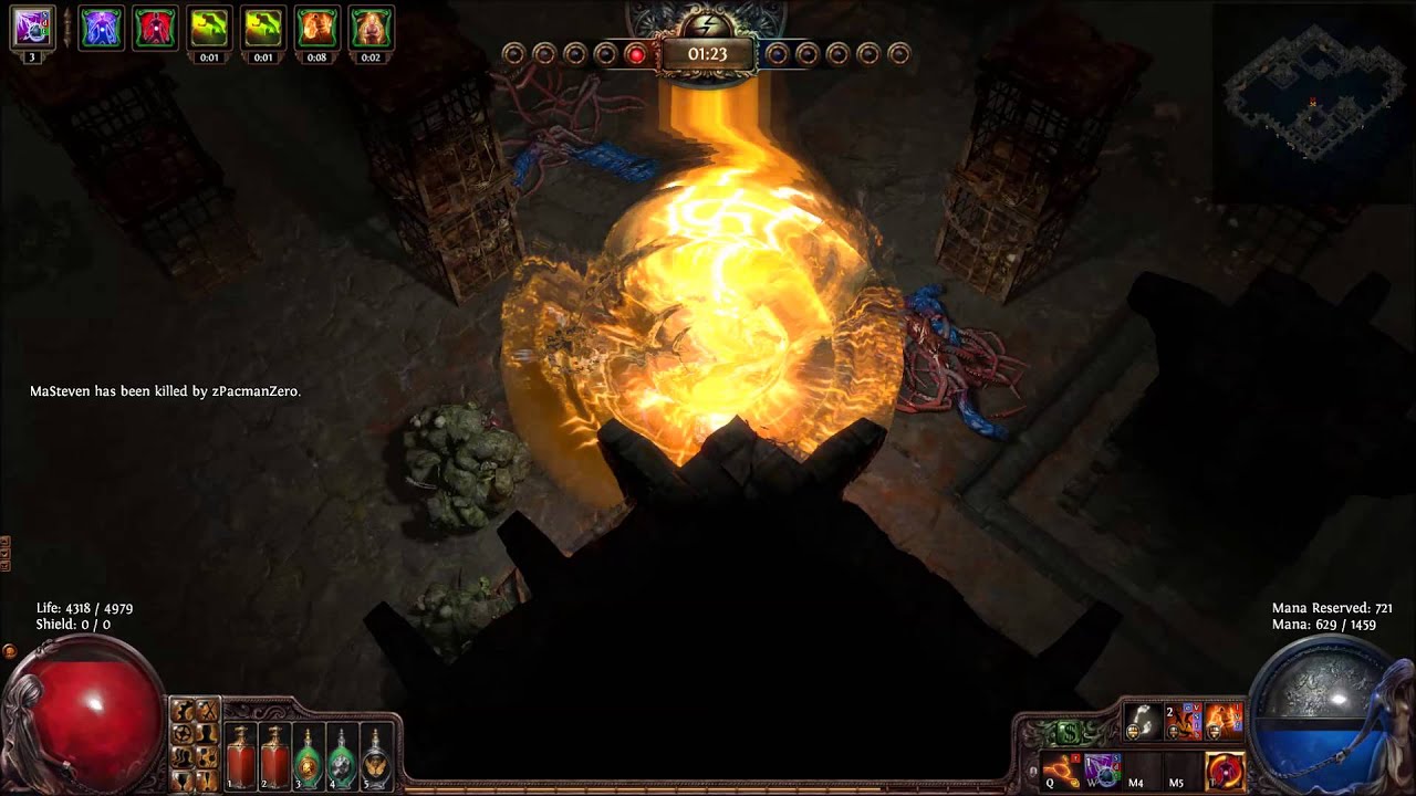 [POE] Fire Trap Witch PVP - YouTube