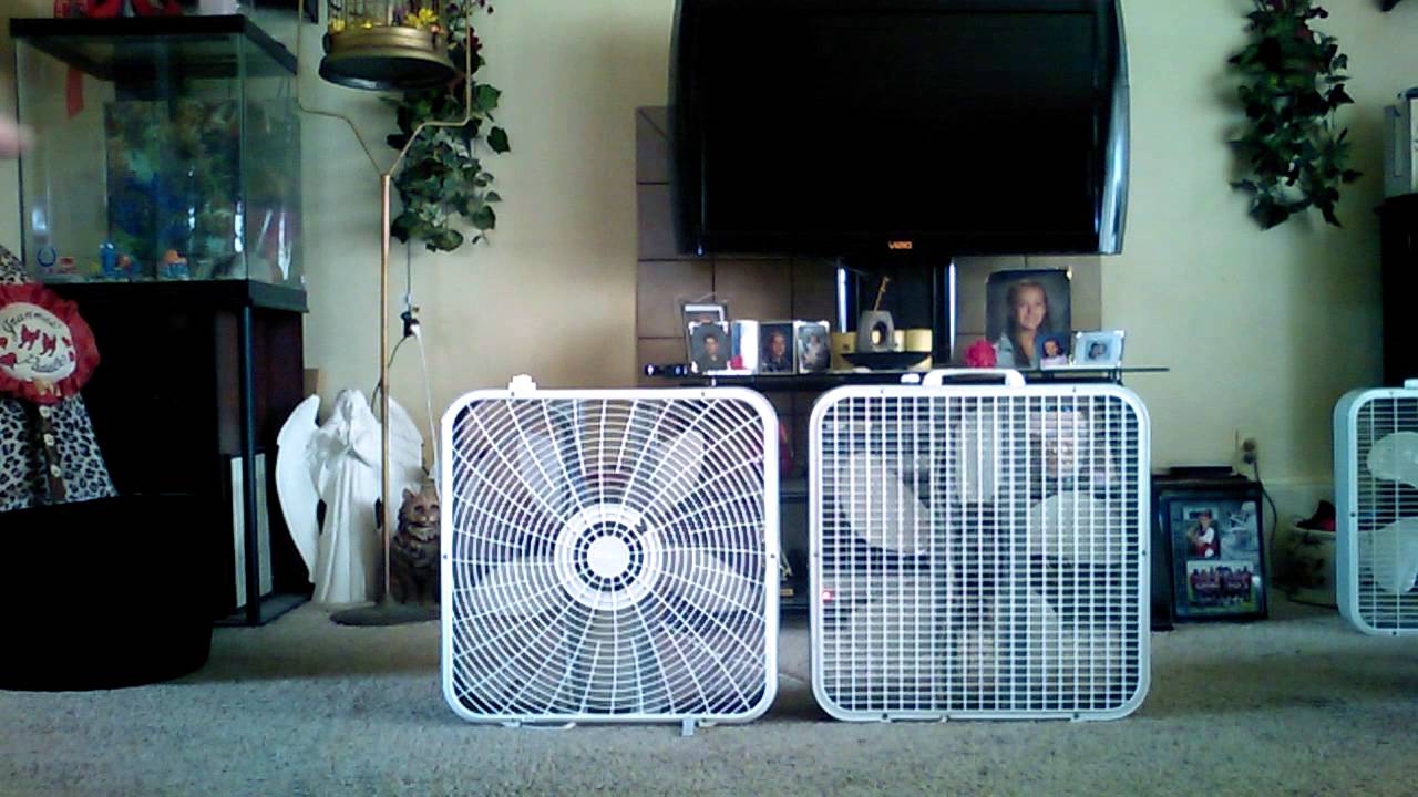 two trash dug Lasko box fans. - YouTube