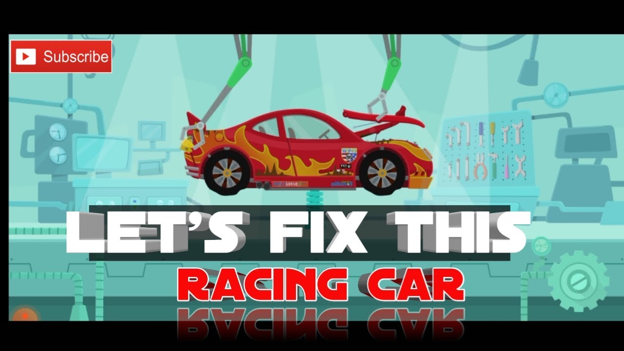 race car repair shop - YouTube