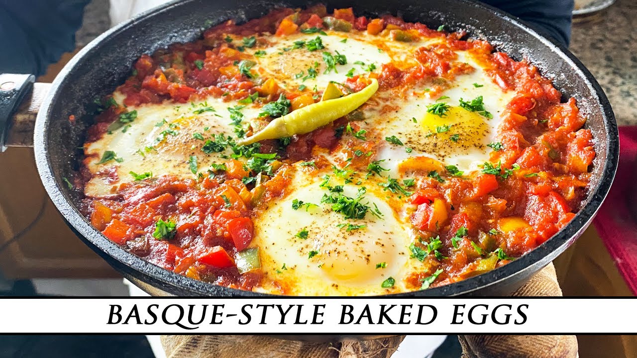 Basque-Style Baked Eggs Recipe | The Spanish take on Shakshuka - YouTube