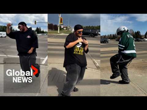 RCMP warn Alberta man he’s “going to be arrested or given another ticket” for dancing on corner