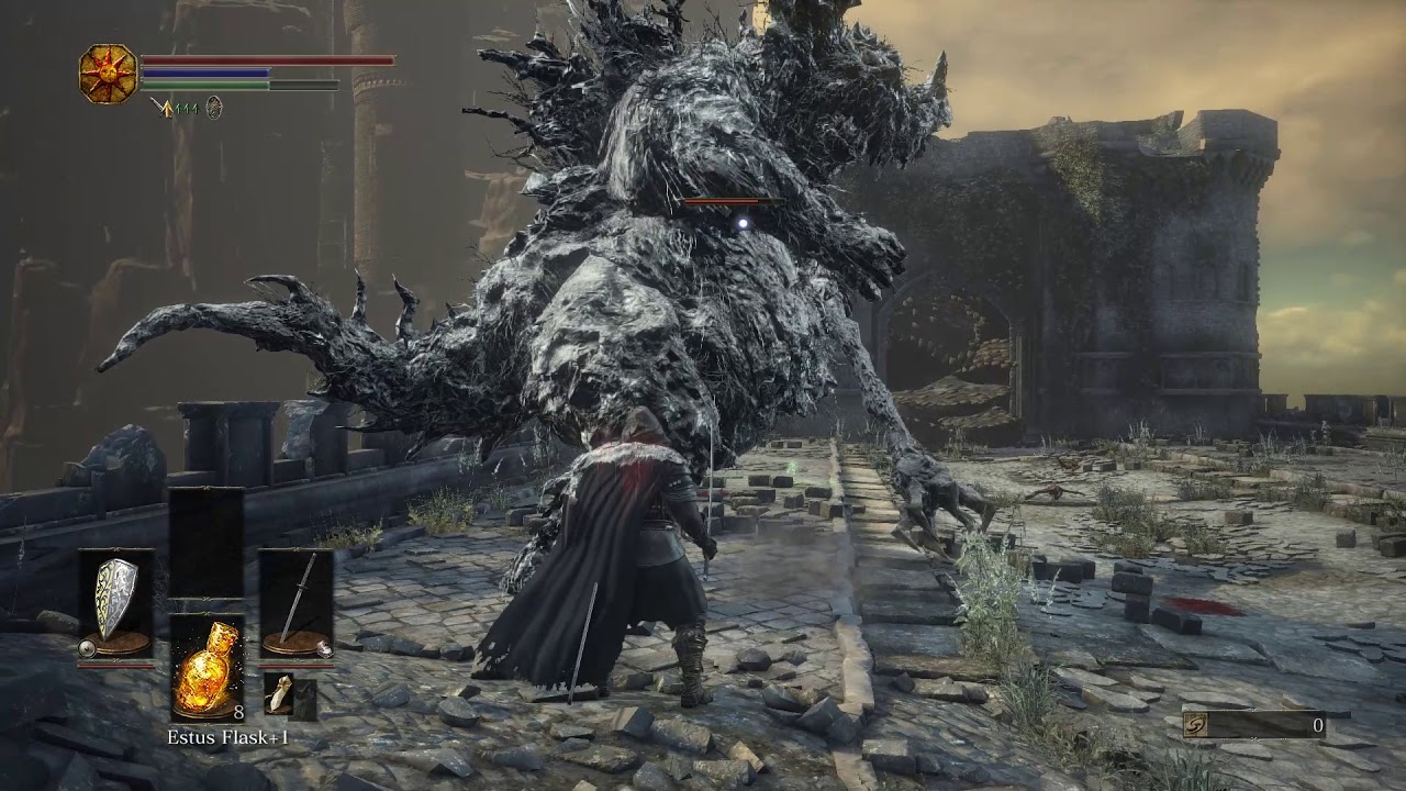 Beating the Boss Above the Wolf Covenant Bonfire Dark Souls 3 - YouTube