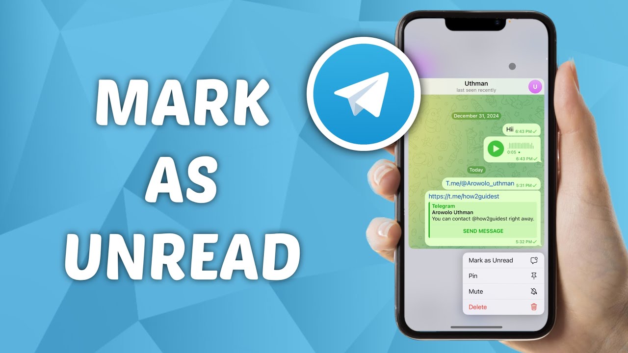 How to Unread a Message on Telegram - YouTube