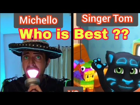 Singer Tom 🆚 Michello  🎶 Who is Best ? #talkingtom #tom #tomangela #talkingtomcat