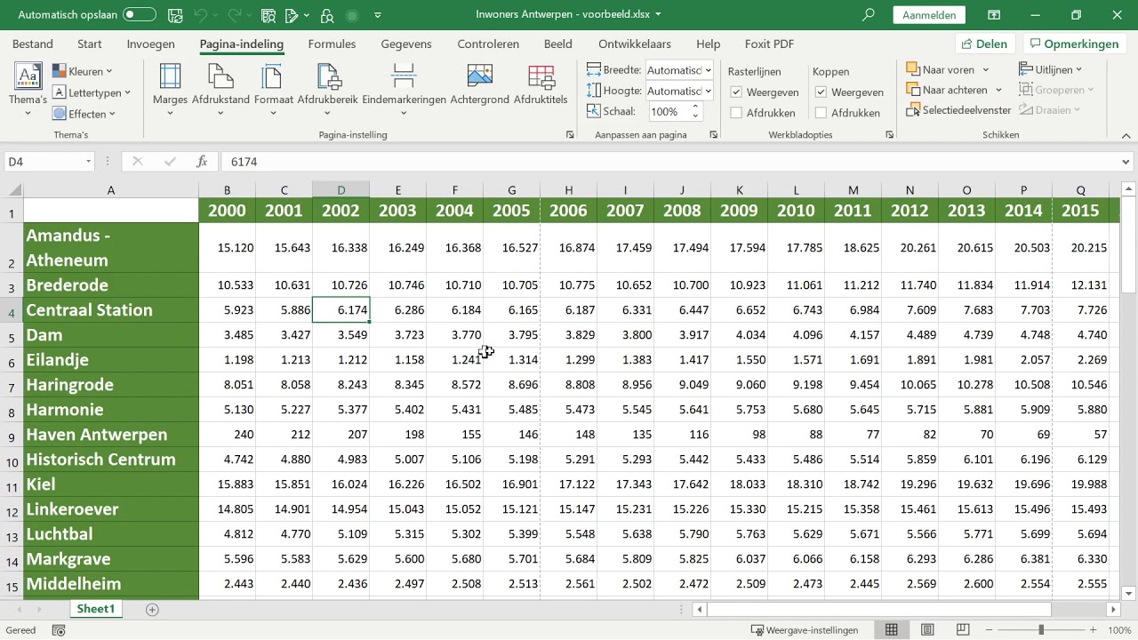 Excel - Kop en voetteksten - YouTube