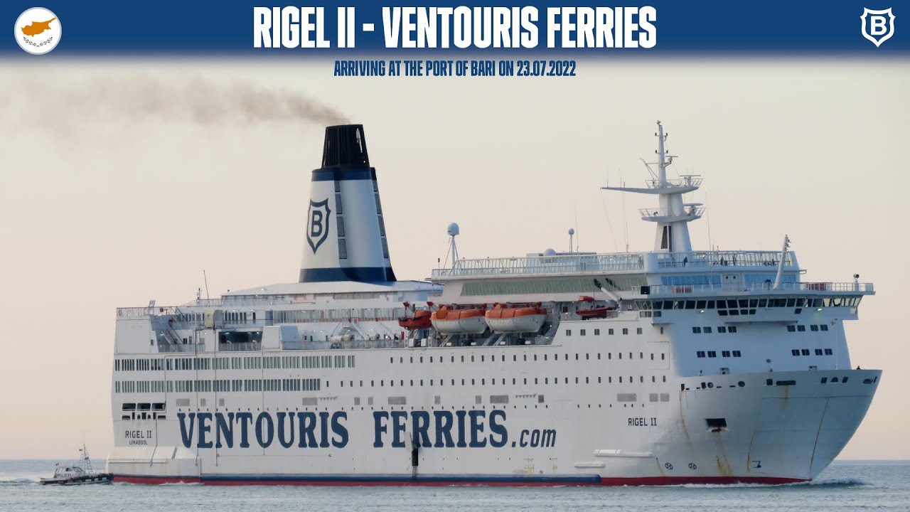 Arrival of ferry RIGEL II, Bari (Ventouris Ferries) - HD 1080p - YouTube