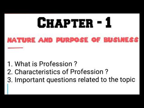 What is Profession? Characteristics of Profession || Class 11 Business ...