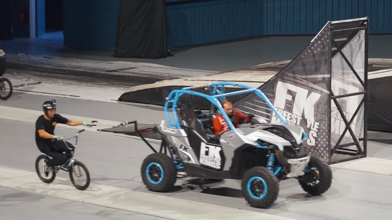 Jumping Motocross Ramps on BMX at Brisbane FMX Show! - YouTube