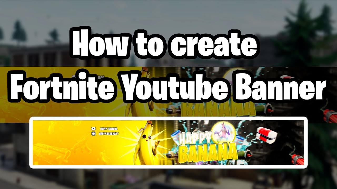 How To Make An EPIC Fortnite Banner (Peely Outfit) In Photoshop! (EASY ...