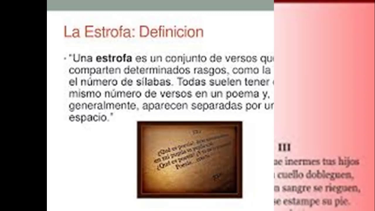 Estrofa y Estribillo (2° de secundaria) - YouTube