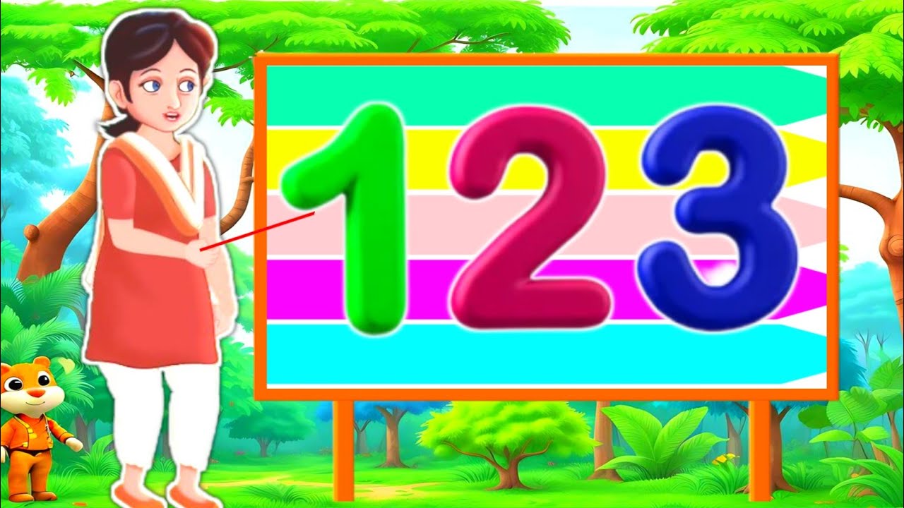 123 Numbers | 1234 Number Names | 1 To 20 Numbers Song| 12345 learning ...