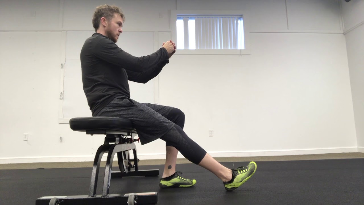 Single leg seated squat - YouTube