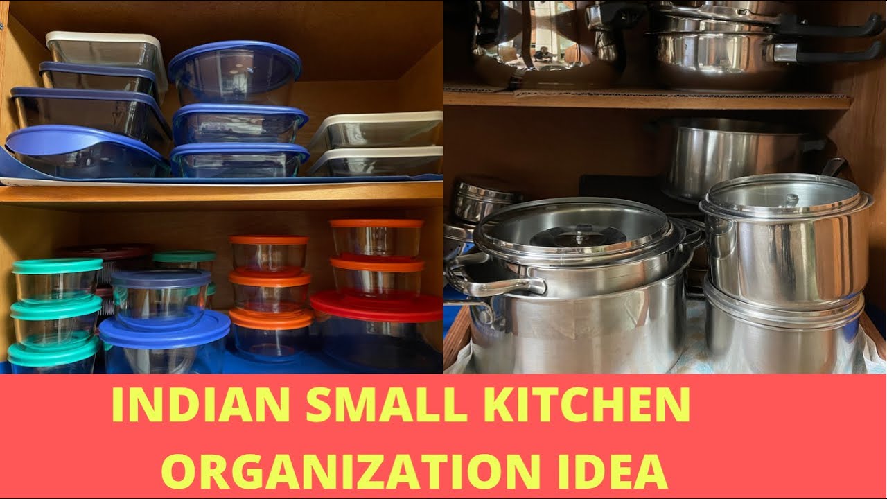 Organization Idea For Small Kitchen Cabinets | Indian Kitchen ...
