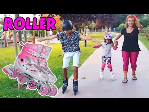 Mira ve Ege Paten Sürüyoruz | UmiKids Spor Videoları