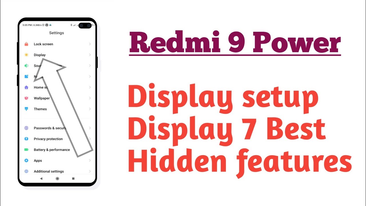 Redmi 9 Power , Display setting setup Display 7 Best Hidden features ...