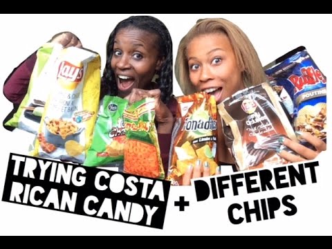 Trying Costa Rican Candy+Different Chips - YouTube