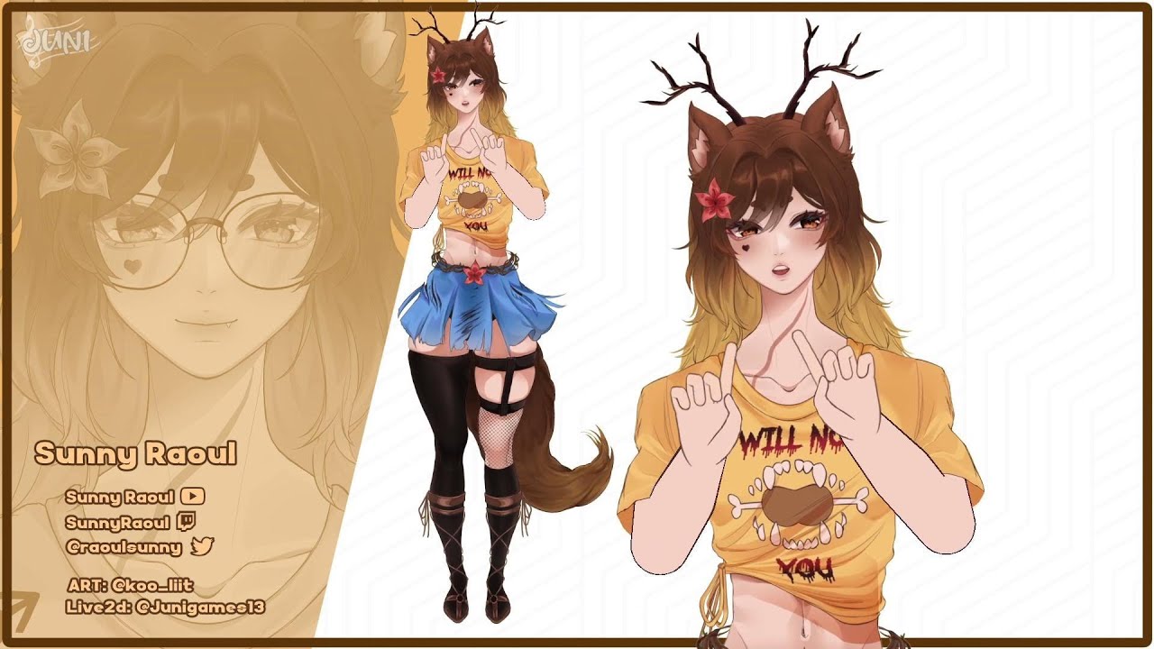 【VTuber Showcase】Vtuber Model Sunny Raoul Debut 【Live2D】 - YouTube