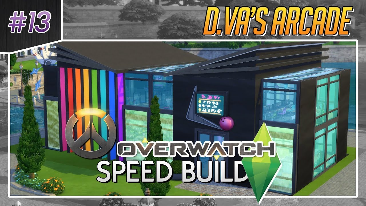 D.Va's Arcade - The Sims 4 Overwatch Speed Build #13 - YouTube