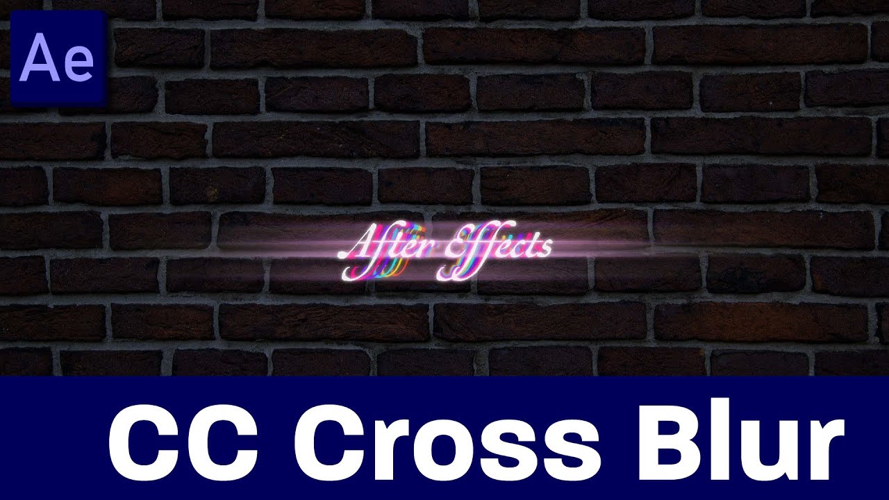 【AfterEffects：エフェクト紹介】CC Cross Blur - YouTube