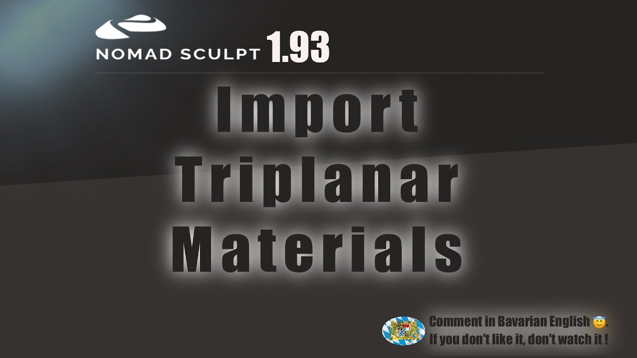Nomad Sculpt - Import triplanar materials (V1.95-11.1.2025) Tutorial ...