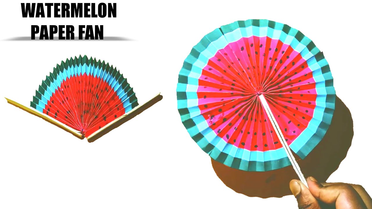 #fan HOW TO MAKE PAPER HAND FAN WITH PAPER | Cute Paper Pop Up Fans ...