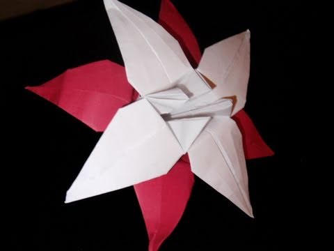 origami lily - YouTube