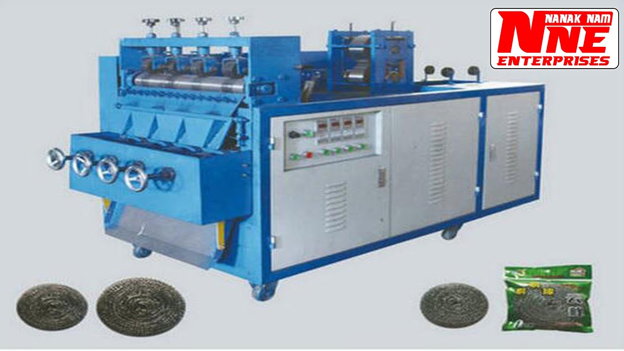 Stainless steel scourer making business. Manual Scrubber Making Machine ...