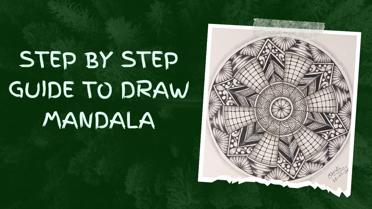 Step by step guide to draw Mandal with ,me. - YouTube
