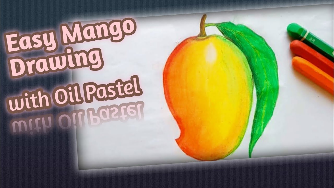 How to draw Mango🥭 || Realistic Mango Drawing || Easy mango drawing ...