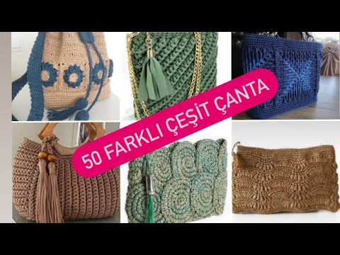 50 farklı trend model çanta🤩 Bu modelleri görmeden çanta örmeyin #örgüçanta #crochet #knitting