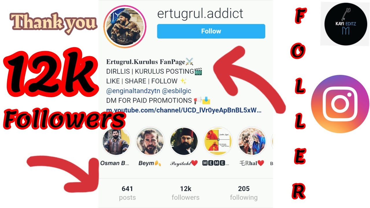 Thank You for 12K Followers on Instagram ️ ♦ [Thank You] ️ @Ertugrul ...