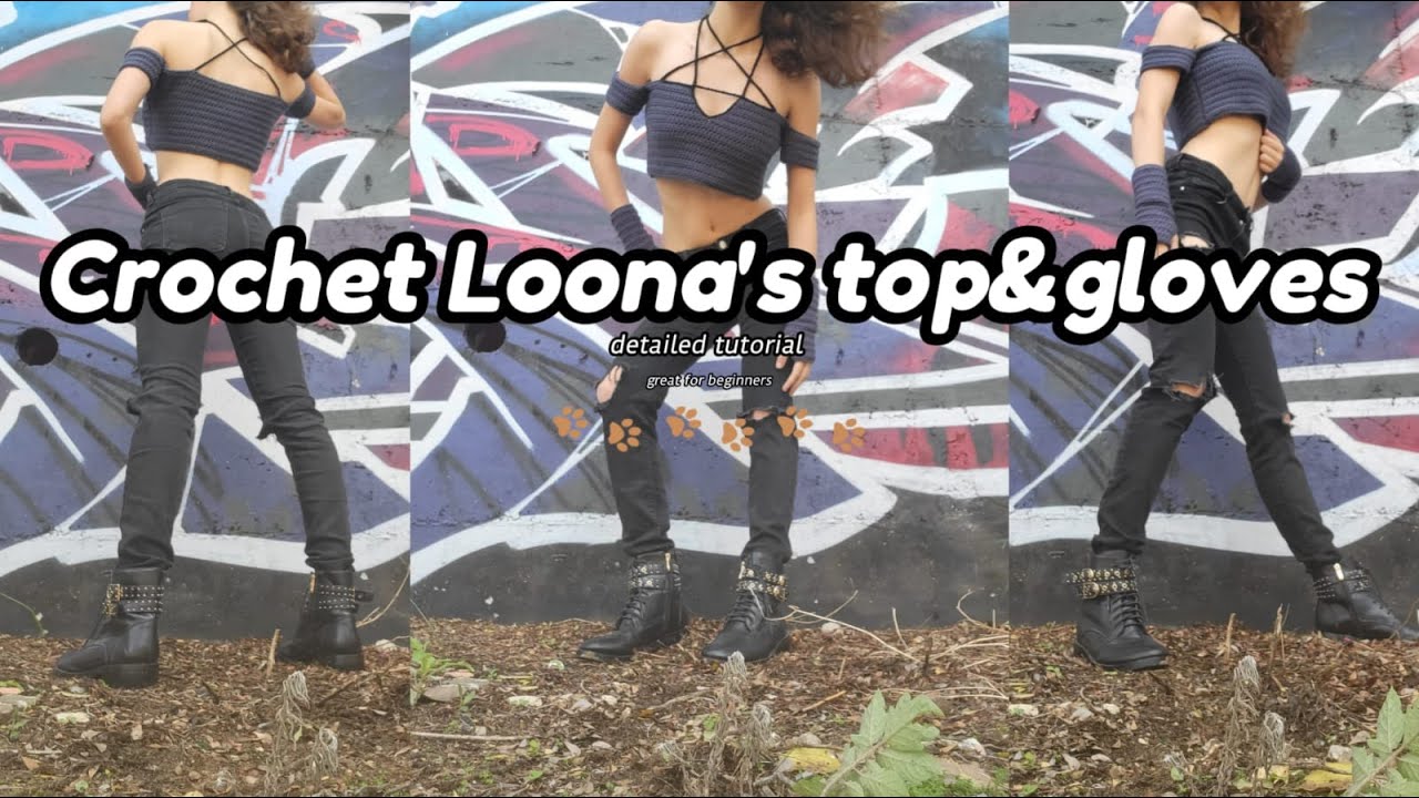 Crochet Loona's top+ gloves. Hazbin Hotel crochet tutorial for advanced ...