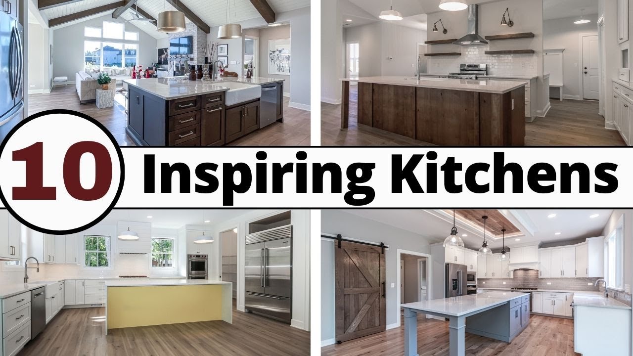 KITCHEN TOURS: 10 Open Concept, Farmhouse Style Kitchen Designs - YouTube