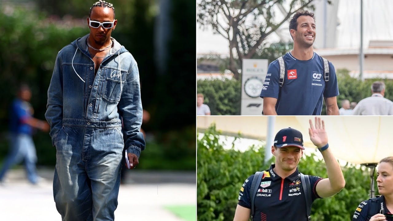 Lewis Hamilton arrives in all denim | Ricciardo back after surgery | F1 ...