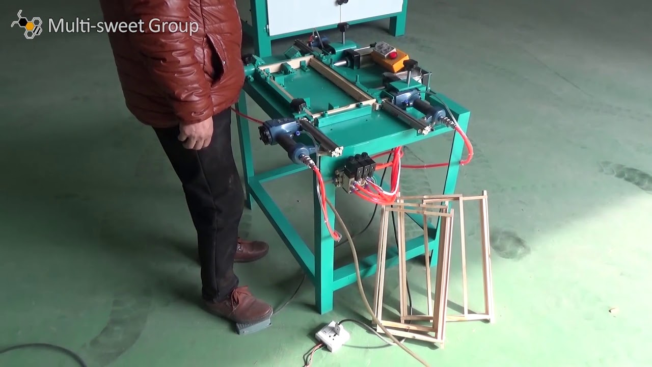 bee frame assembling machine - YouTube