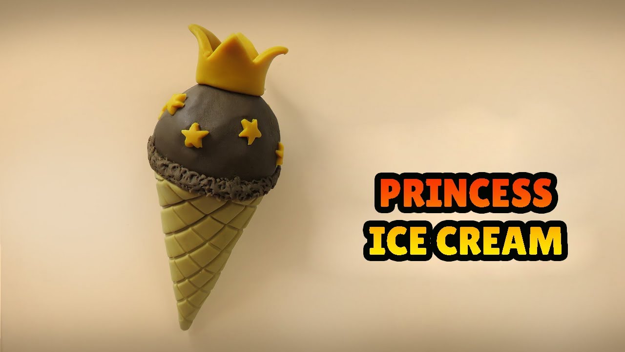 🔴 DIY How to Make PRINCESS ICE CREAM CONE - Easy Polymer Clay ...