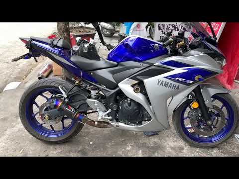 Yamaha R3 Độ pô Ar Austin Loại 1 - Tem khắc Laze - YouTube