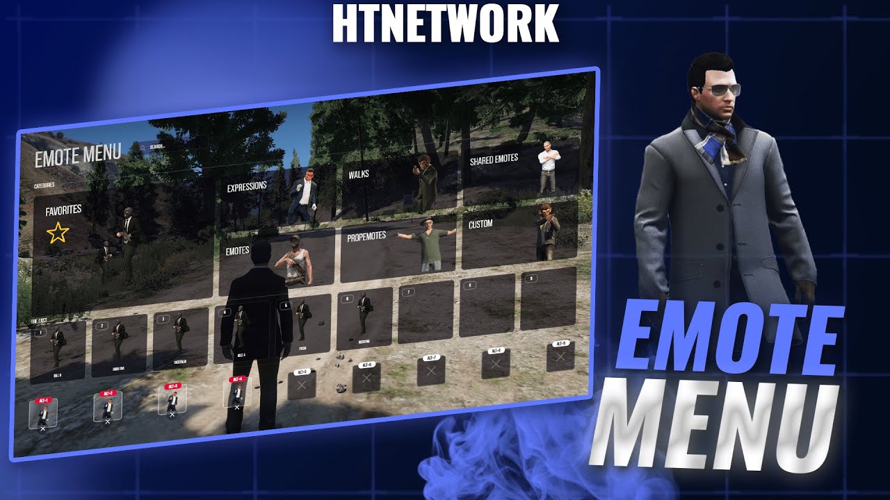 FiveM Emote Menu Script! | HTN Emotes - YouTube