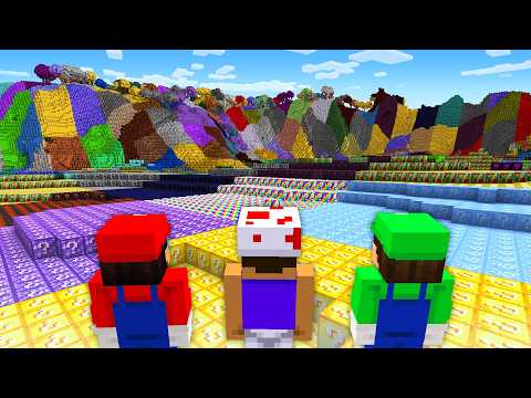 Minecraft, But Chunks are Random Lucky Blocks...