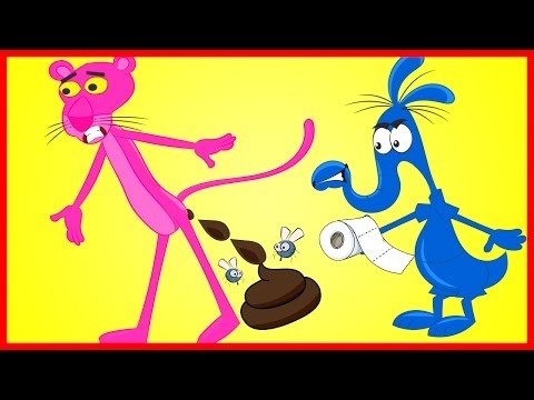 Pink Panther DIARRHEA TUMMY ACHE Toilet Funny NEW Episodes! Pink ...