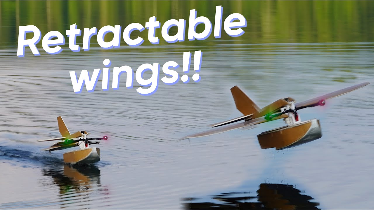 I Made A Flying Boat With Retractable Wings | Swing Wing V2 - YouTube