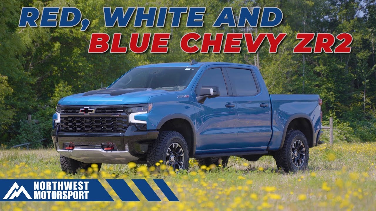 Red, White and Blue Chevy ZR2 | 2023 Chevrolet Silverado 1500 ZR2 - YouTube