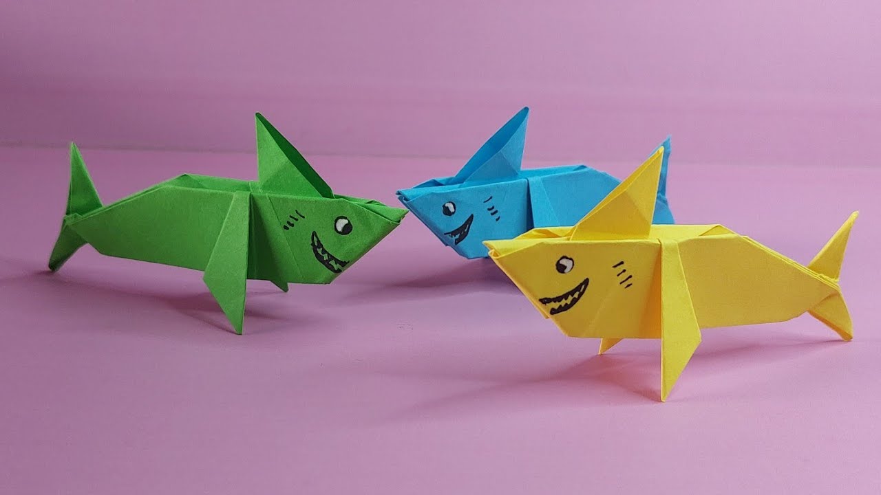 How to make Origami Shark Easy | Cara membuat Origami Hiu - YouTube