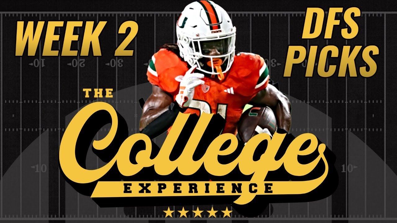 College Football Week 2 DFS Preview & Picks | The College Football ...