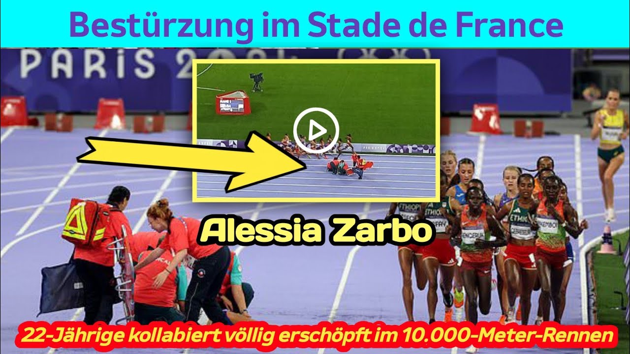 Alessia Zarbo falling video | 22-Jährige kollabiert völlig erschöpft im 10.000-Meter-Rennen ...