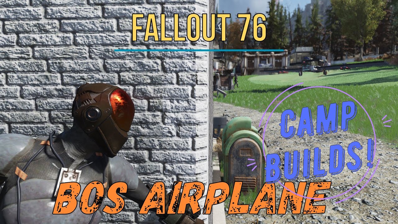 Fallout 76 Camp Build - Brotherhood of Steel Airplane - Adventure mode ...