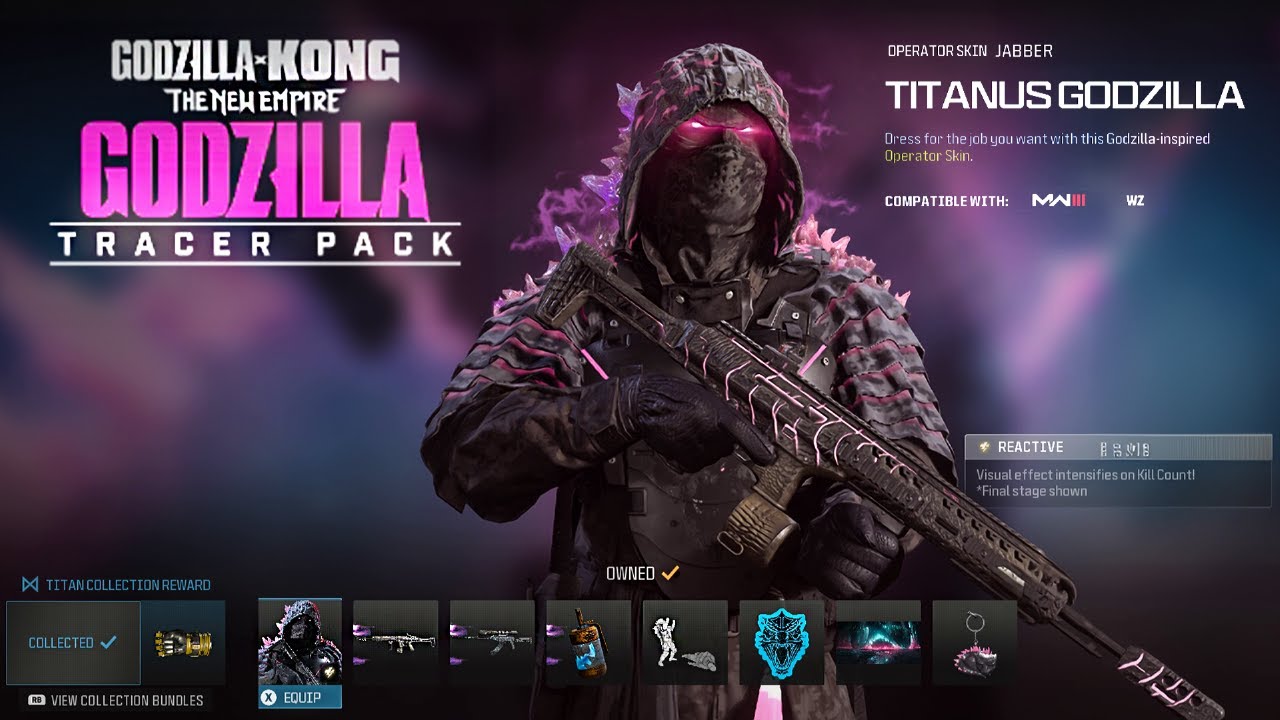 TRACER PACK: GODZILLA - STORE VIEW - SEASON 3 - MW3 - YouTube
