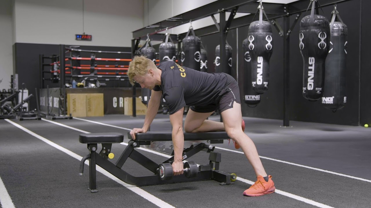 Dumbbell Bent Over Bench Row - YouTube