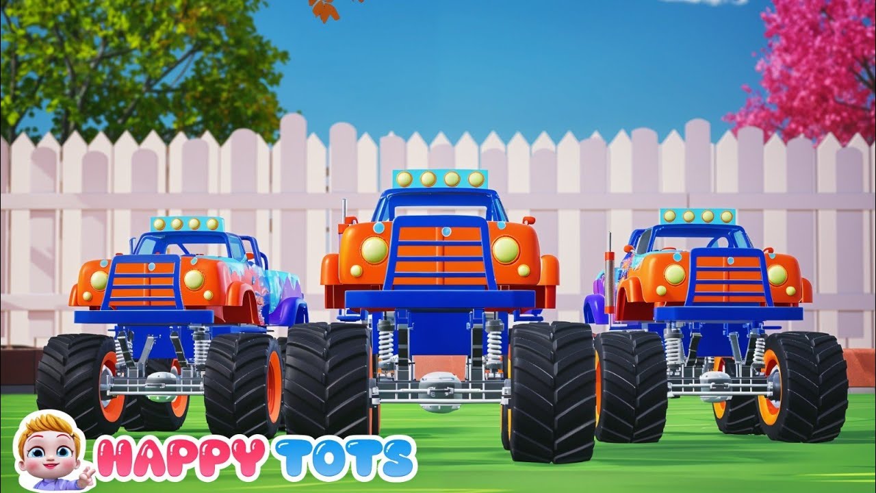 Monster Car Song For Kids | Happy Tots Nurser Rhymes & Baby Songs ...